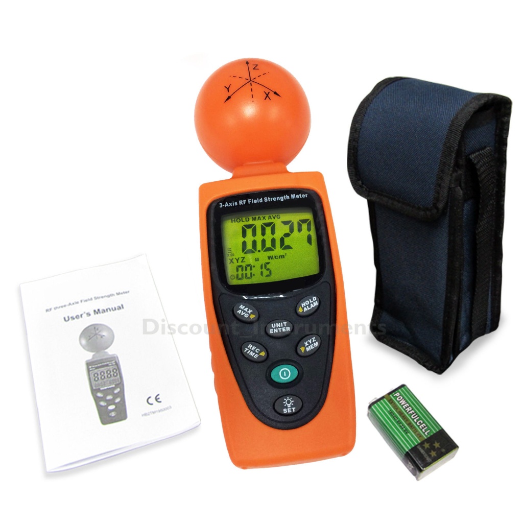 Digital EMF / RF Triple Axis Gauss Meter 50Hz-3.5GHz - Discount Instruments