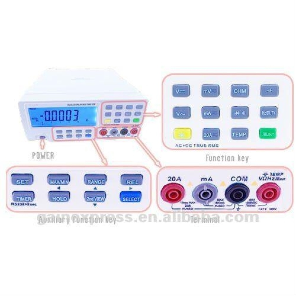 Multi Function Digital Bench Top Multimeter with PC connectivity ...