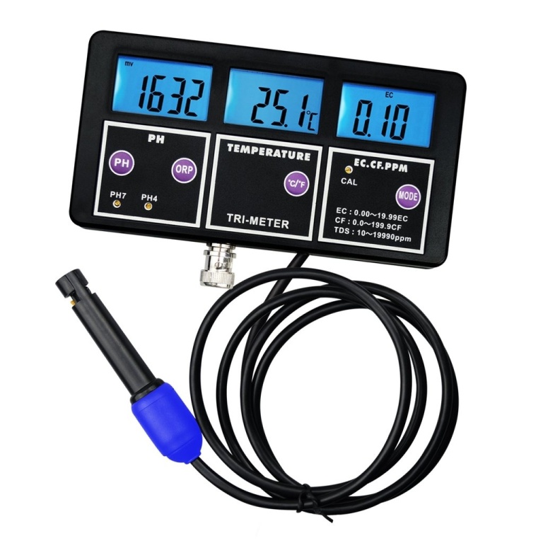6 in 1 Multifunction Water Quality Tester pH / ORP / EC / CF / TDS ...