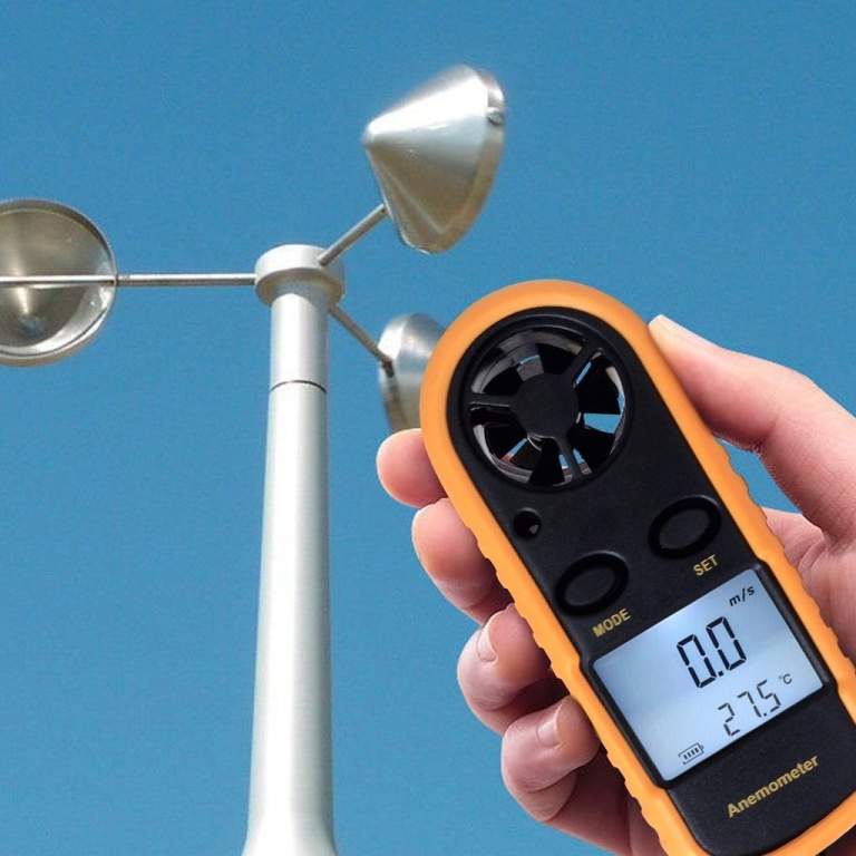 Digital Wind Speed Meter Anemometer Thermometer °F / °C Air Flow ...