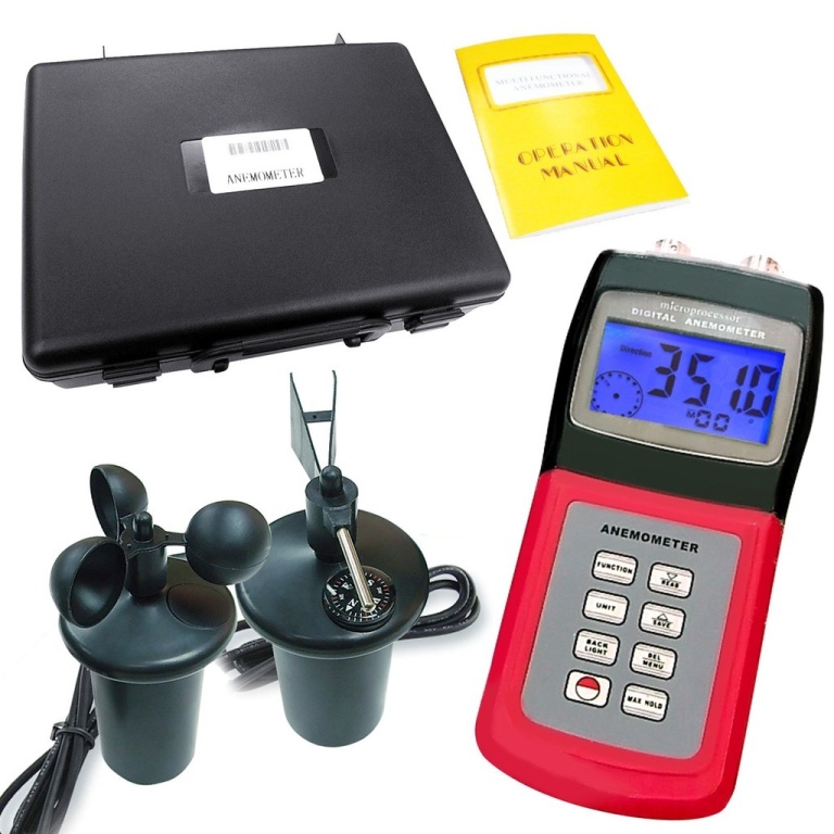Professional Multi Function Digital Anemometer With CUP Sensor Probe ...