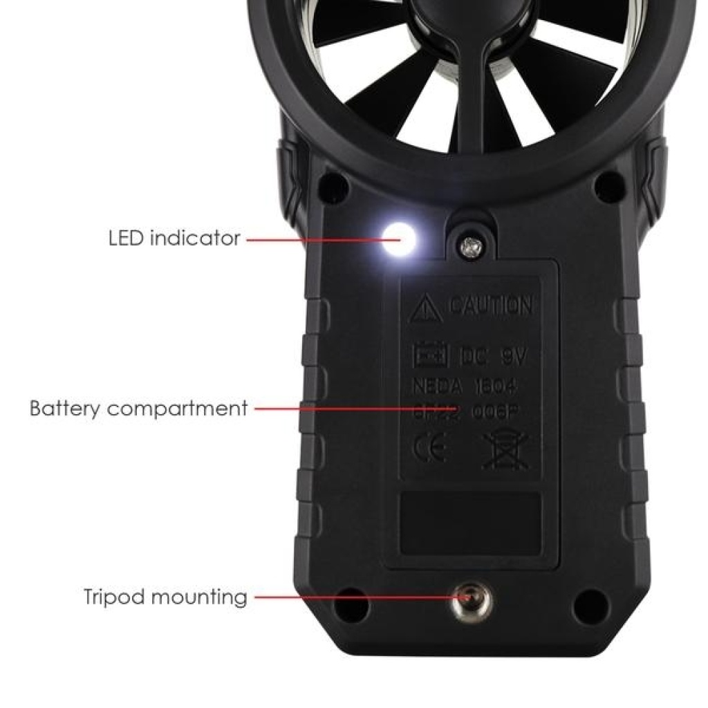 Digital Handheld and Vane Anemometer for Wind Speed Temperature and Air ...