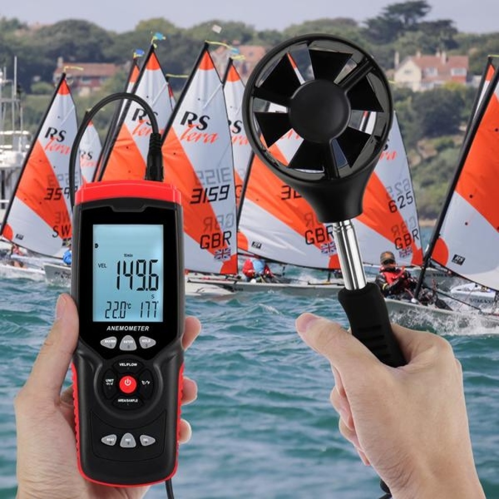 Professional Anemometer With Datalogger Measures Wind Temperature ...