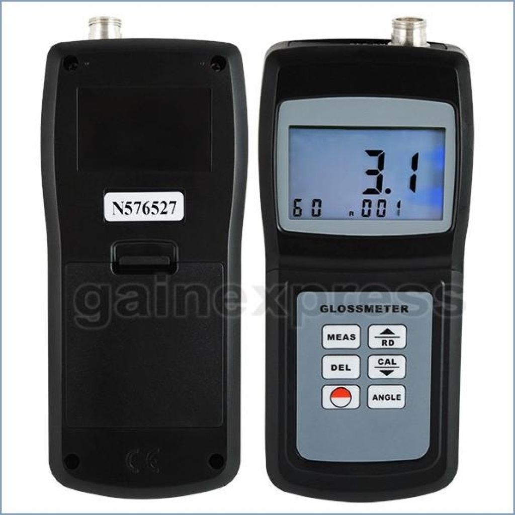 Compact & Portable Handheld 20 & 60 Degree Gloss Meter w/ 0.1 ~ 200 GU ...