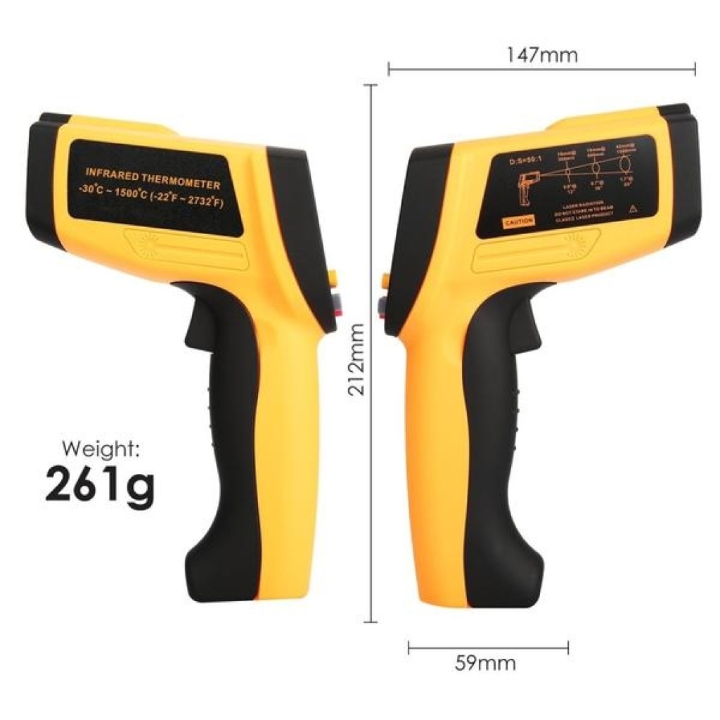 Lasergrip Industrial Non-Contact Laser Infrared Thermometer - Discount ...