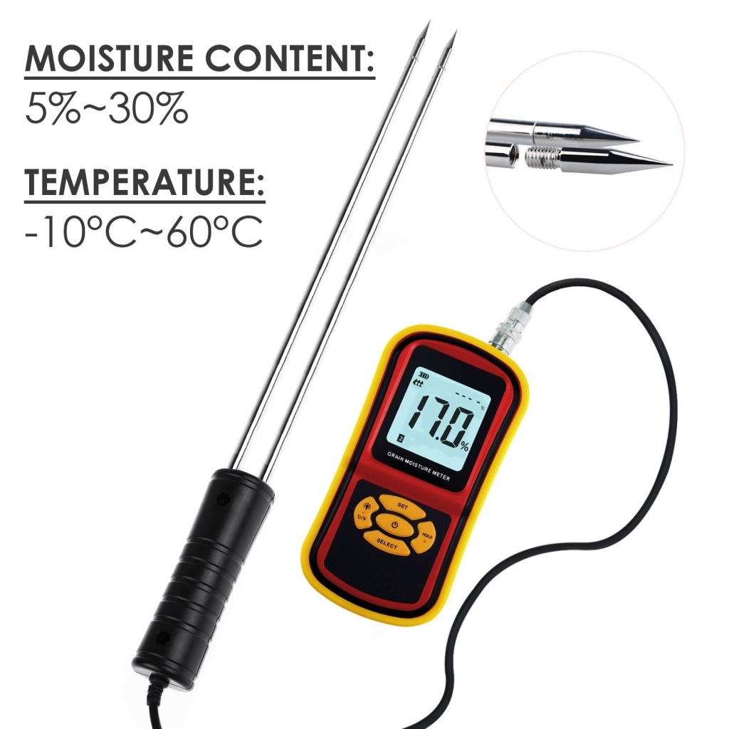 Handheld Portable Digital Grain Moisture Meter W/ 5~30% Range ...