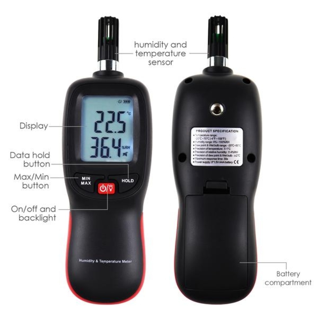 Handheld Compact Digital Humidity & Thermo Hygrometer - Discount ...
