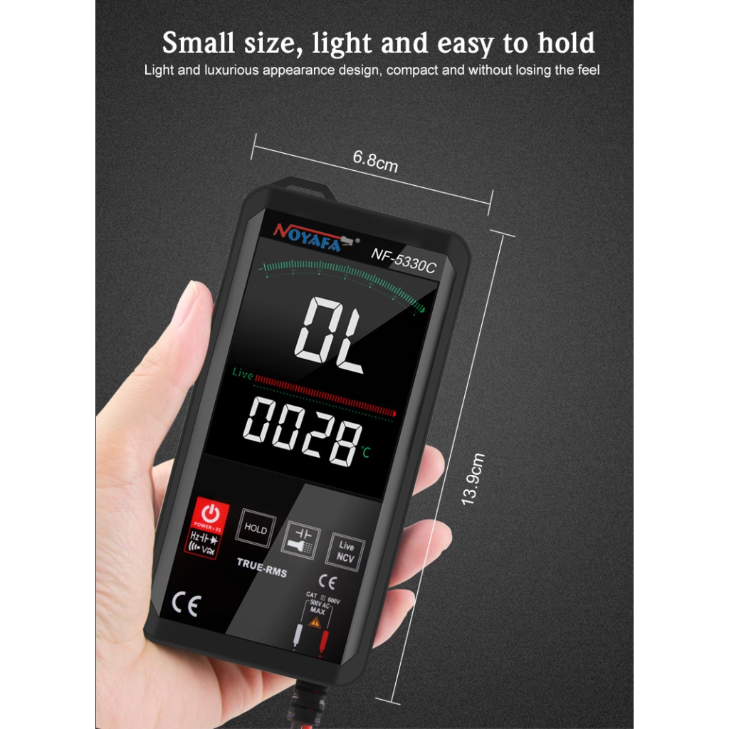 Professional Digital Multimeter w/ HD Colour Touch Screen & NCV ...