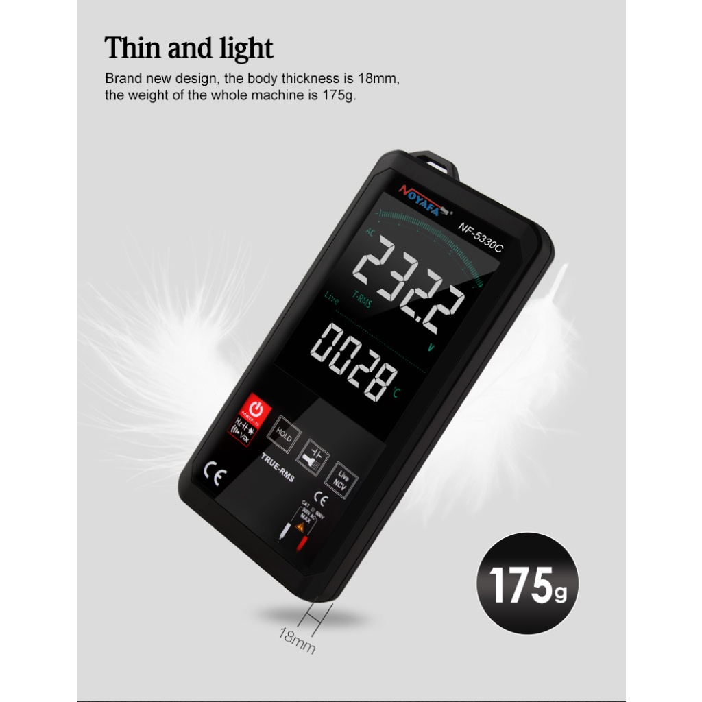 Professional Digital Multimeter w/ HD Colour Touch Screen & NCV ...