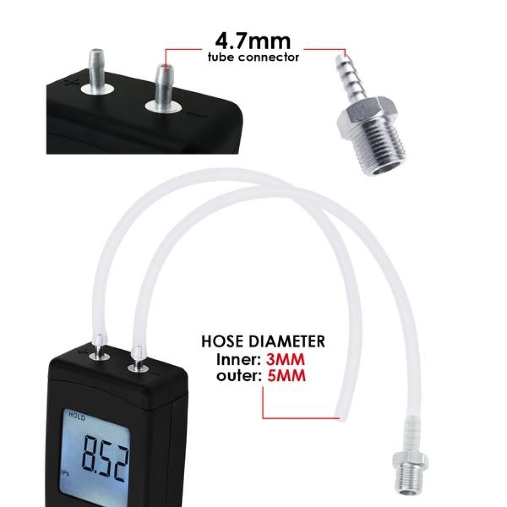Starter Professional Digital Manometer / Gas Pressure Gauge Meter W ...