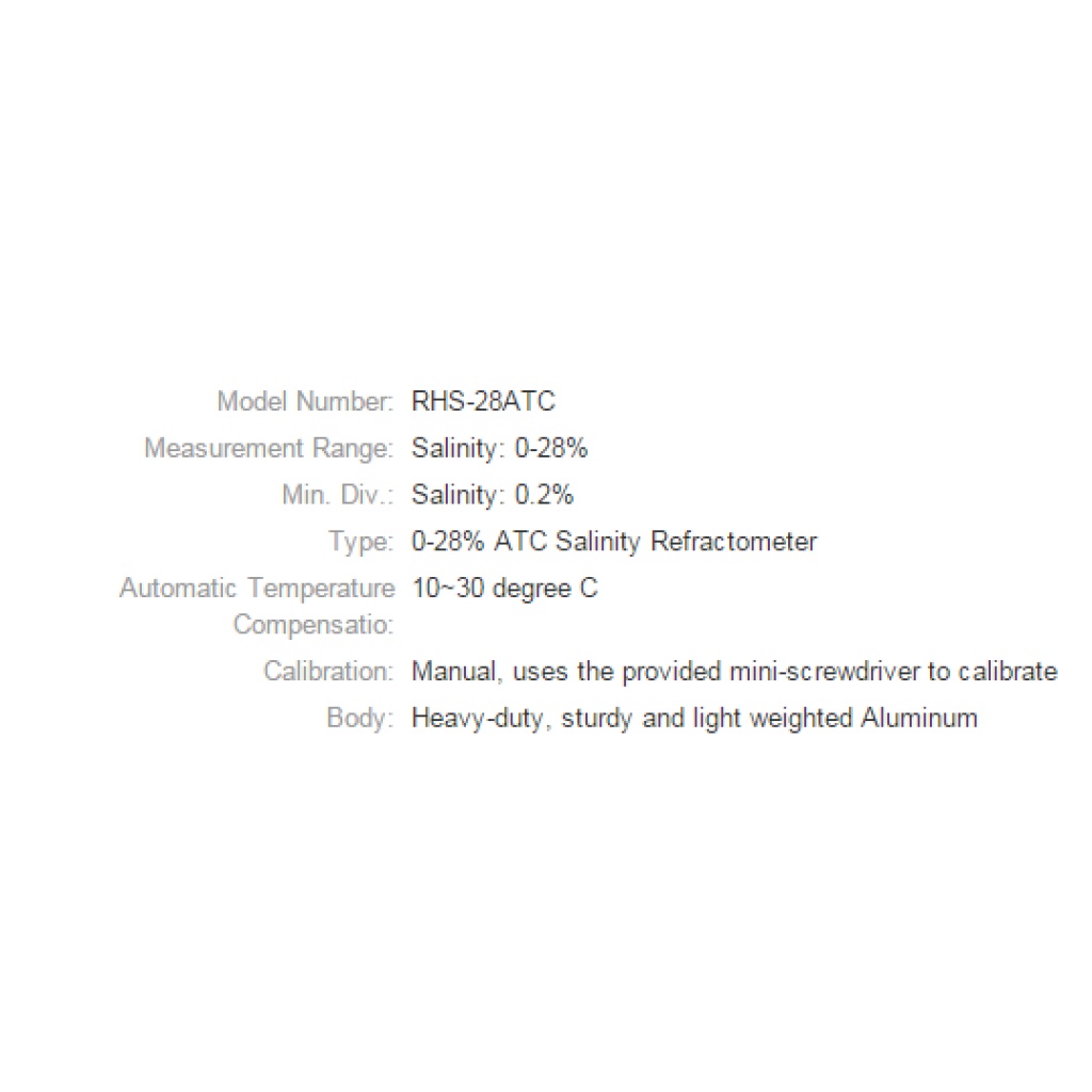 Refractometer For Traditional Salinity, Salt Water, Brine - Discount ...