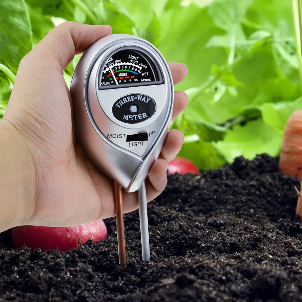 3 in 1 Soil pH, Moisture & Light Meter for Gardening and Water Quality ...