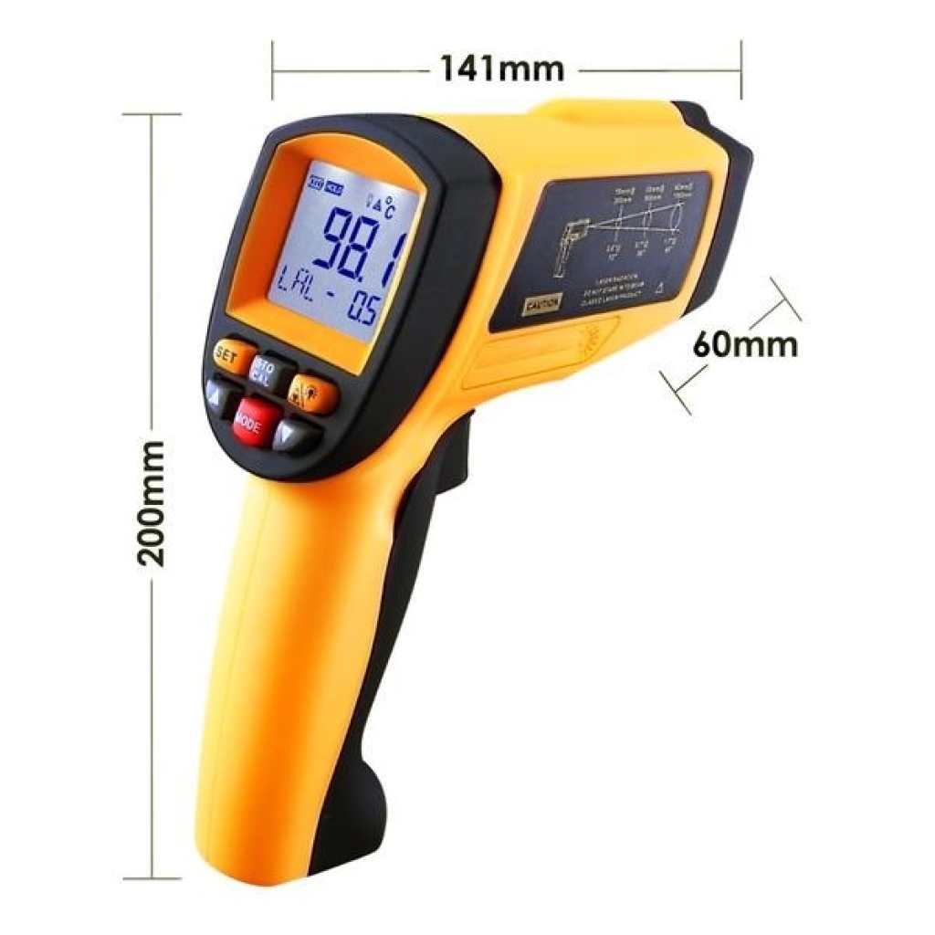 Gun Type Industrial Non-contract IR Infrared Laser Thermometer ...