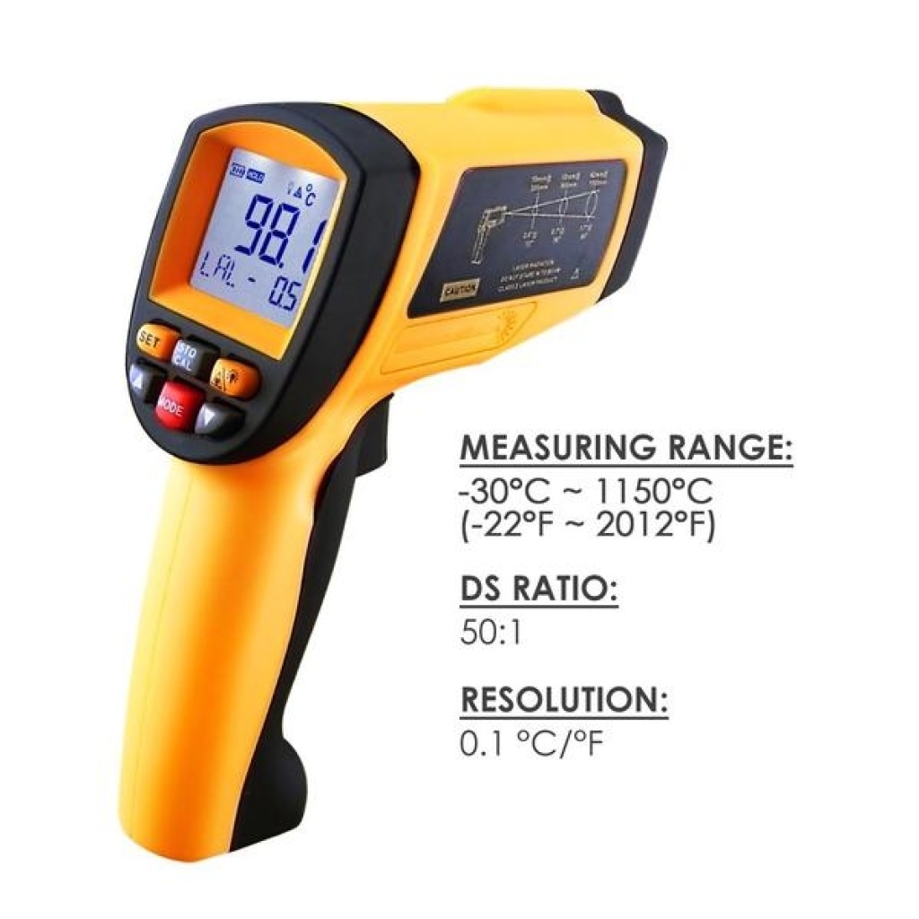 Gun Type Industrial Non-contract IR Infrared Laser Thermometer ...