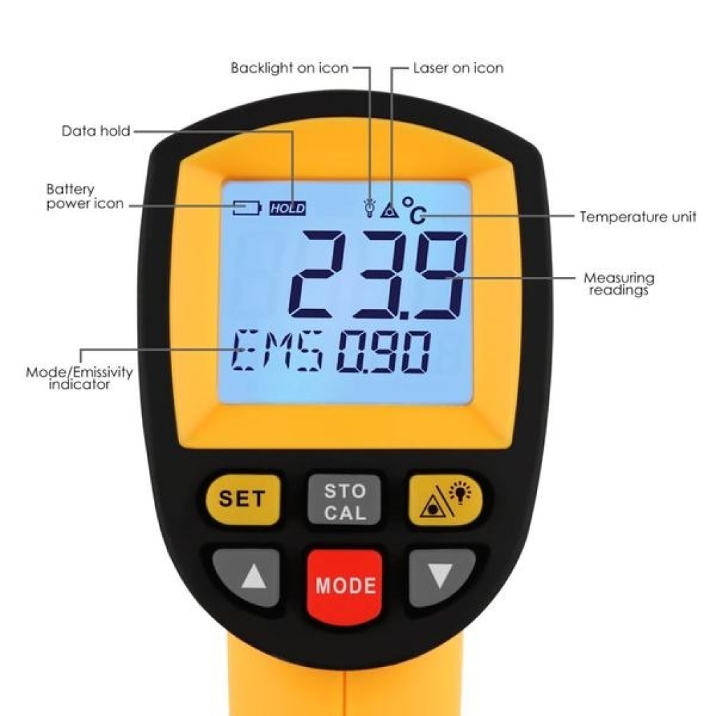 Lasergrip Industrial Non-Contact Laser Infrared Thermometer - Discount ...