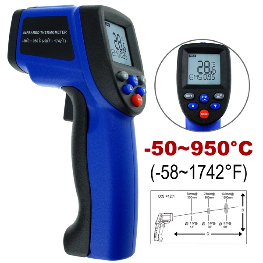 Industrial Instant Read Infrared Thermometer -50~950°C - Discount ...