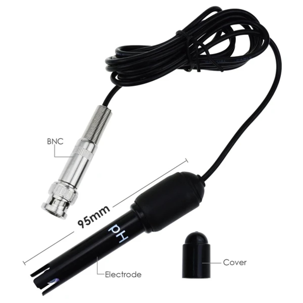 2 in 1 Continuous Temperature & PH Monitor w/ Backlight & Replaceable ...