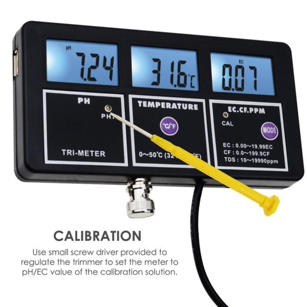 5 in 1 Multi Parameter PH EC CF TDS (ppm) & Temperature Test Meter ...