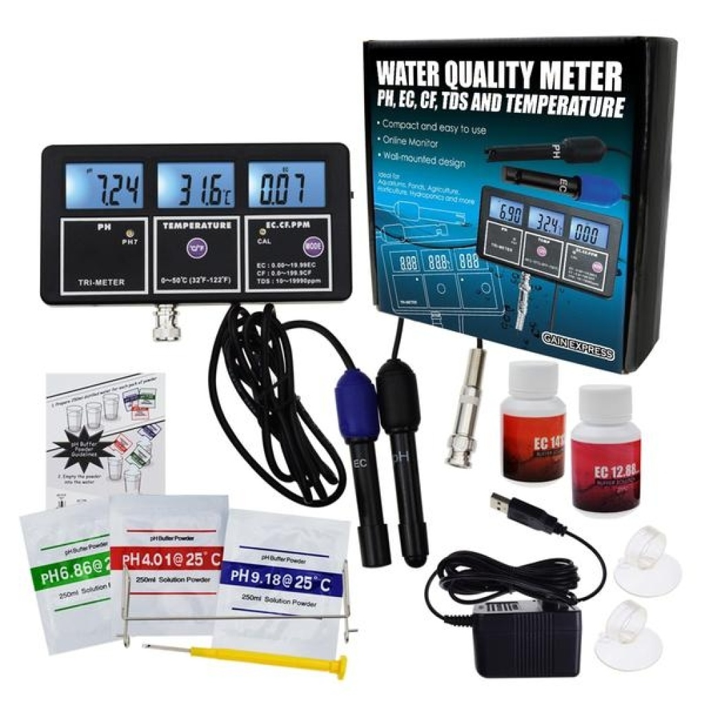 5 in 1 Multi Parameter PH EC CF TDS (ppm) & Temperature Test Meter ...